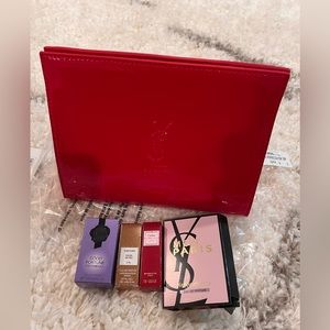 Yves Saint Laurent | Bags | New Red Ysl Beaute Patent Cosmetic Makeup ...